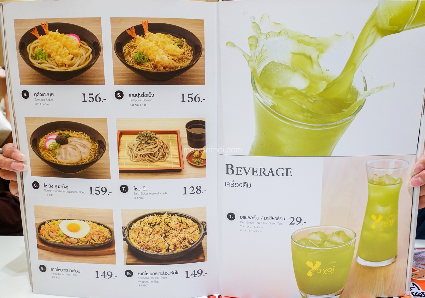 เมนู ราคา ยาโยอิ (Yayoi) ร้านอาหารญี่ปุ่นสไตล์ต้นตำรับ - menuinthai.com